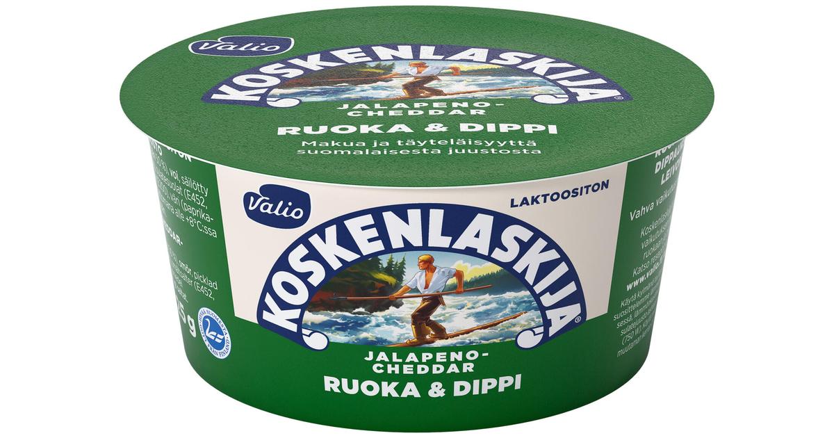 Valio Koskenlaskija® Ruoka & Dippi e125 g jalapeno-cheddar laktoositon | S-kaupat ruoan verkkokauppa