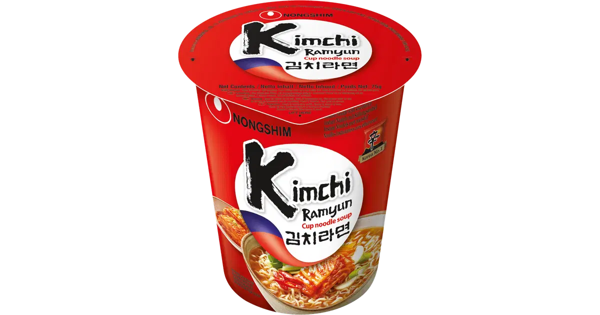 Nong Shim pikanuudelikuppi kimchi ramen 75g | S-kaupat ruoan verkkokauppa