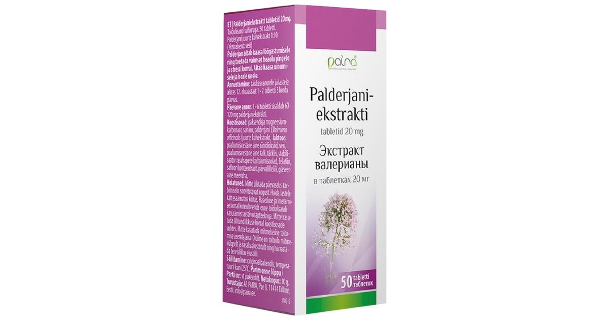 Paira palderjani ekstrakt. 20MG TAB N50 | Prisma | alati odavad hinnad ...