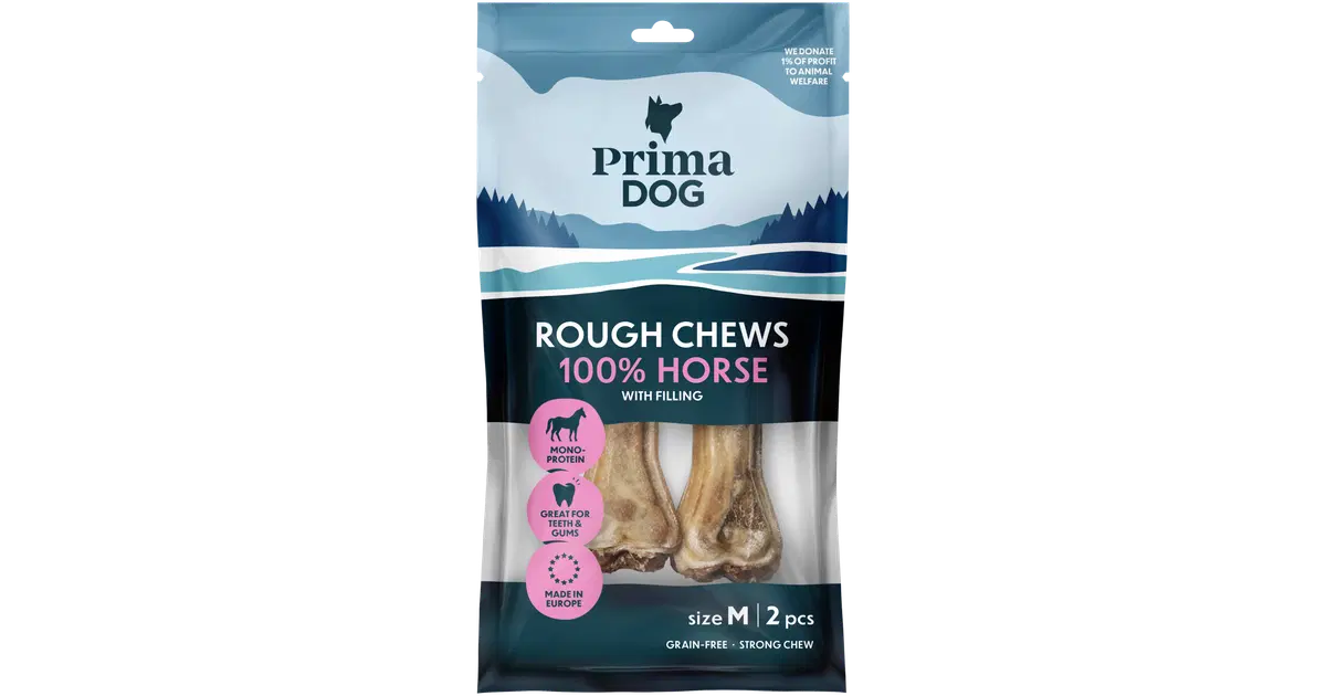 PrimaDog Rough Chews Hevonen täyteluu M 12 cm 100 g | S-kaupat ruoan ...