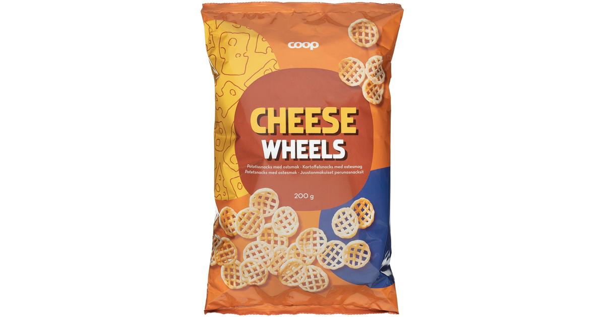 Coop Cheese Wheels juustonmakuiset perunasnacksit 200 g | S-kaupat ...