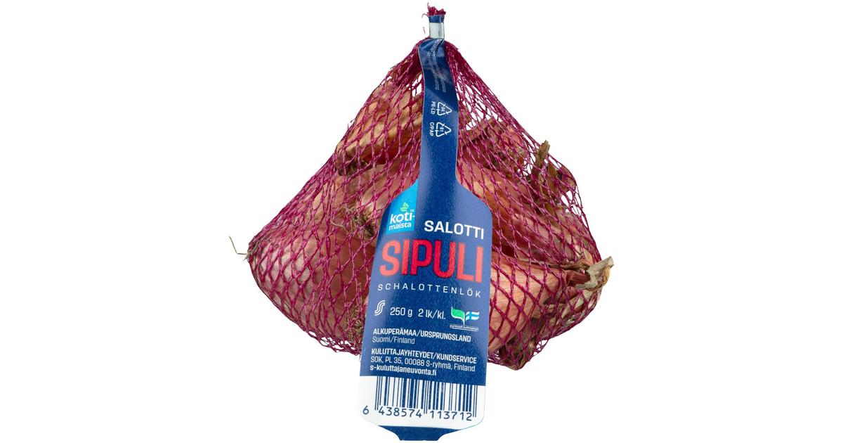Kotimaista salottisipuli 250 g | S-kaupat ruoan verkkokauppa