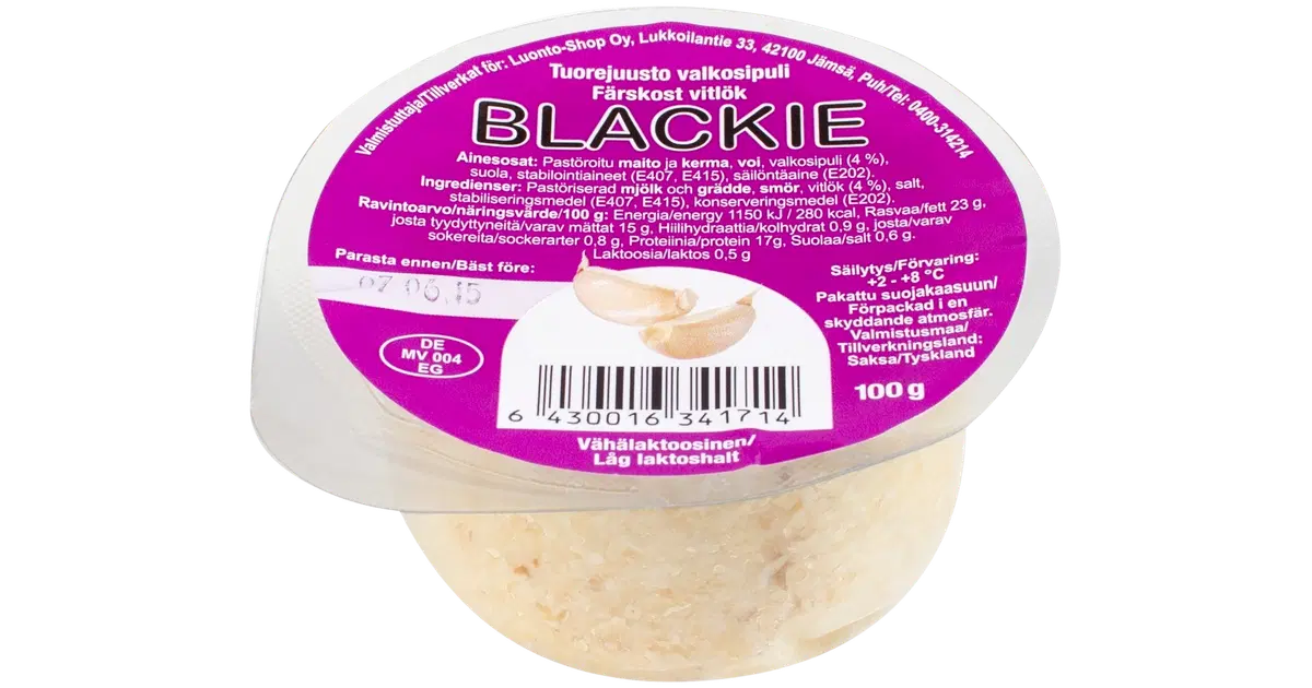 Blackie Tuorejuusto valkosipuli 100g | S-kaupat ruoan verkkokauppa