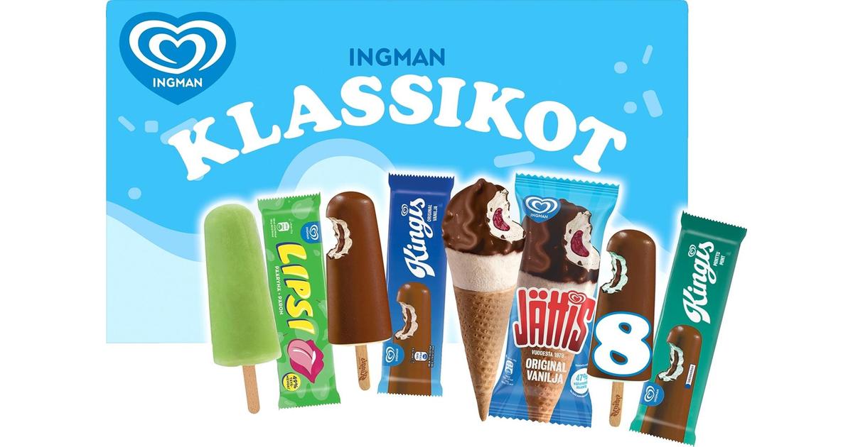 Ingman Klassikot Jäätelö Monipakkaus 842ml/546g 8kpl | S-kaupat ruoan ...