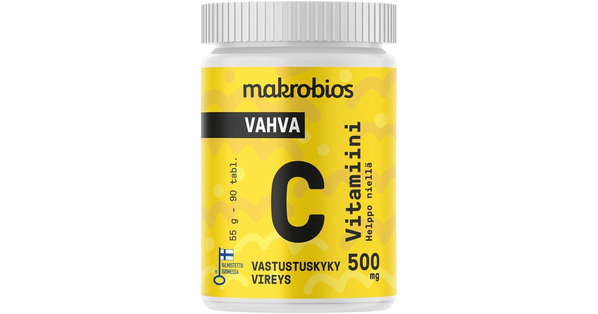 Makrobios C-vitamiini 500 mg 90 tabl 55g | S-kaupat ruoan verkkokauppa