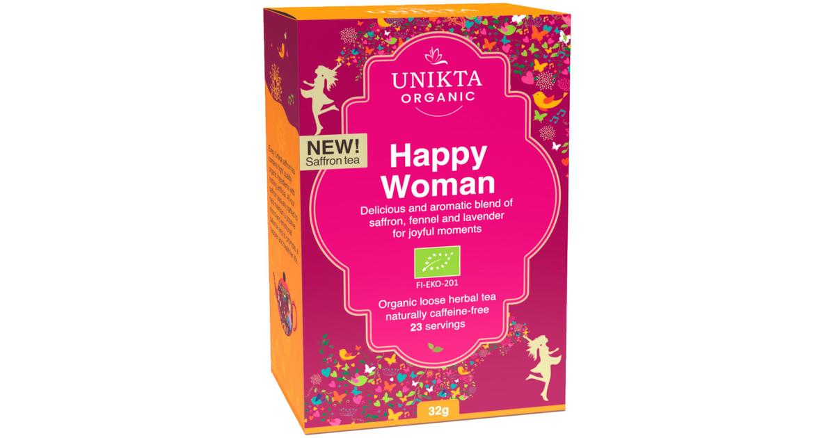 Unikta happy woman luomu yrttihauduke 32g irto 23 Kuppia. Kofeiiniton ...