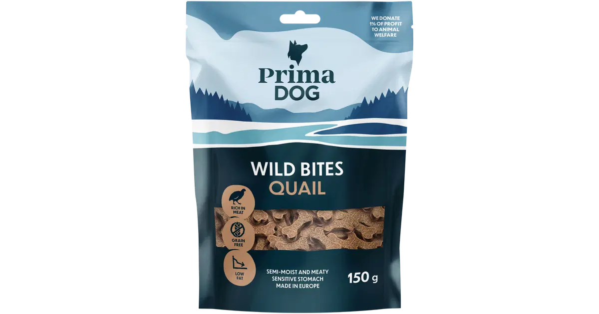 PrimaDog Wild Bites Viiriäinen 150 g | S-kaupat ruoan verkkokauppa