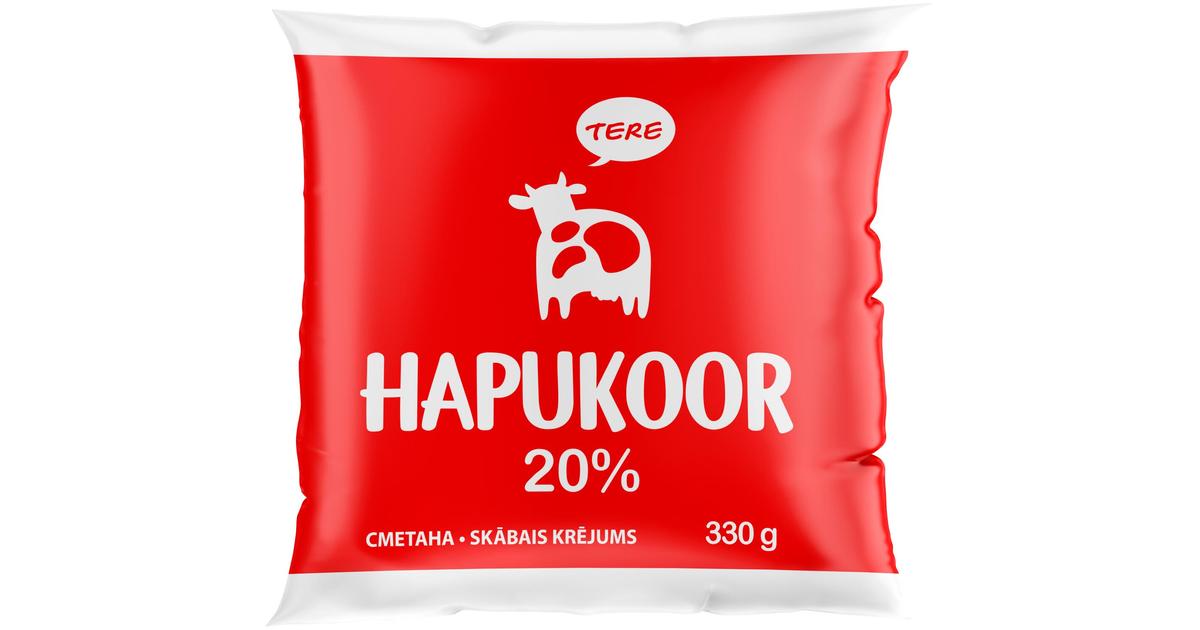 Hapukoor 20%, 330 g | Prisma | alati odavad hinnad, telli kaup otse koju