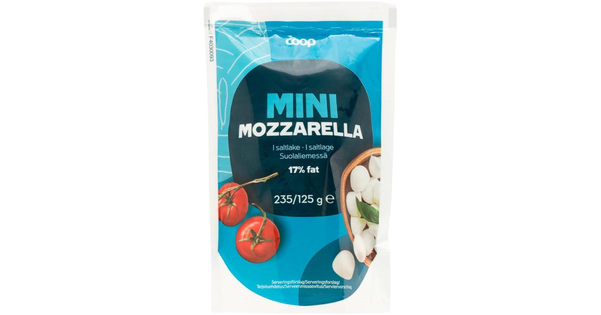Coop mozzarella mini 235/125 g | S-kaupat ruoan verkkokauppa