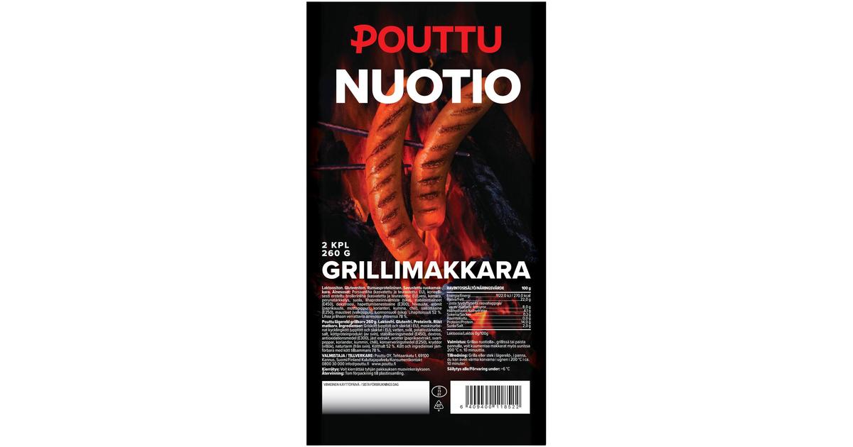 Pouttu Nuotio Grillimakkara 260g | S-kaupat ruoan verkkokauppa