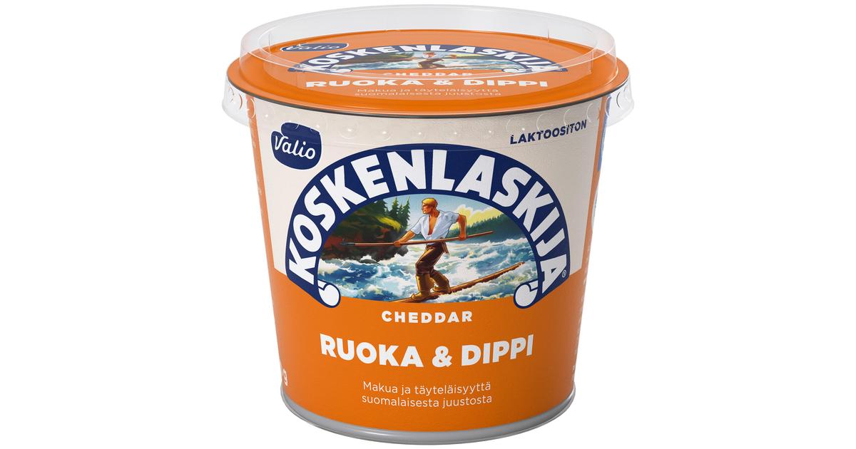 Valio Koskenlaskija® Ruoka & Dippi e250 g cheddar laktoositon | S-kaupat ruoan verkkokauppa