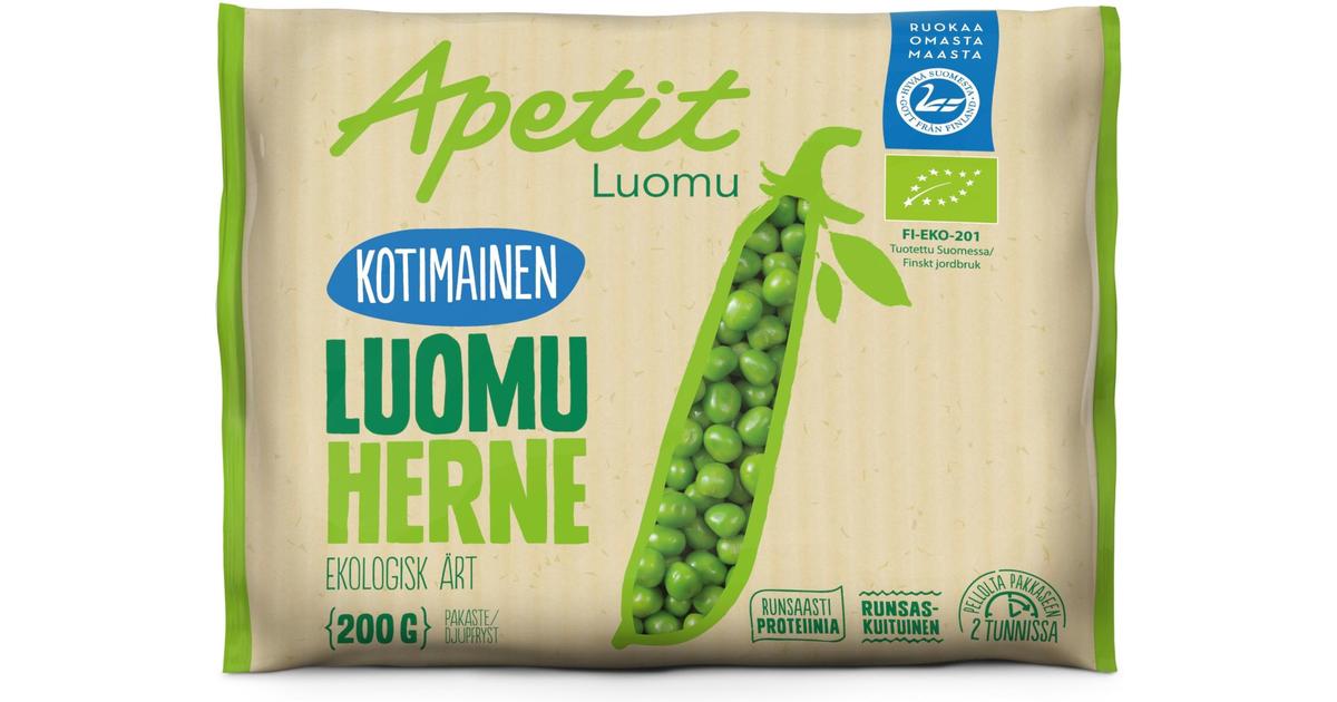 Apetit Kotimainen Luomu Herne pakaste 200g | S-kaupat ruoan verkkokauppa