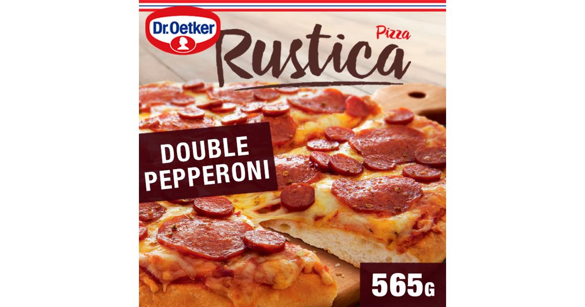 Dr. Oetker Rustica Double Pepperoni Cheddar & Mozzarella pakastepizza ...