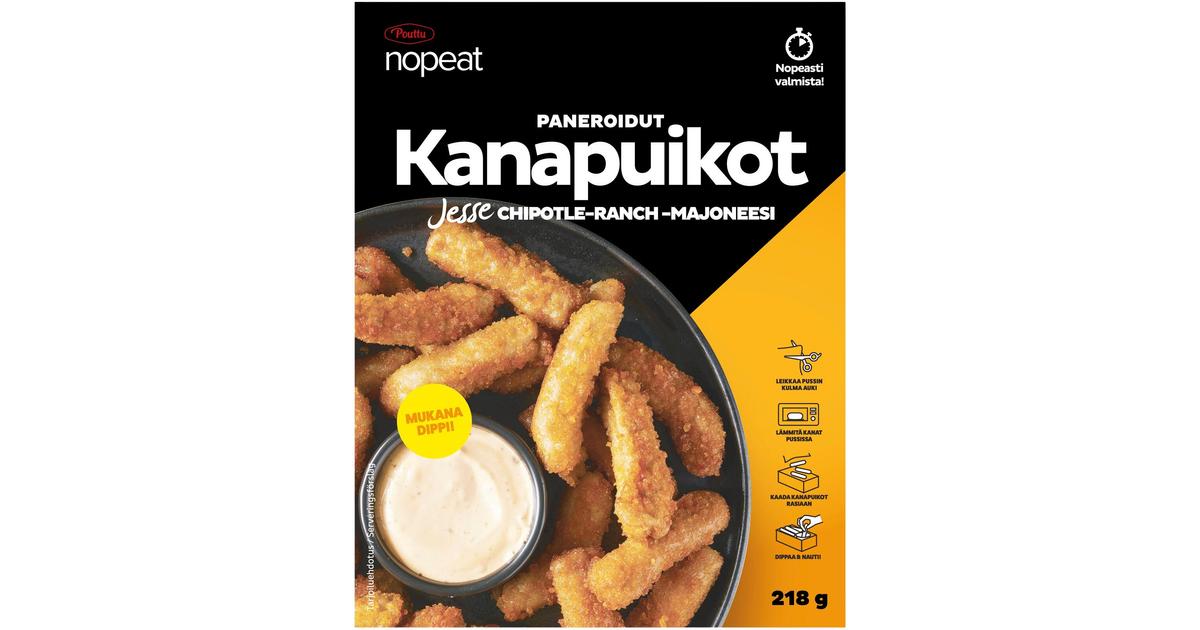 Pouttu Nopeat Kanapuikot + chipotle-ranchdippi 218g | S-kaupat ruoan ...