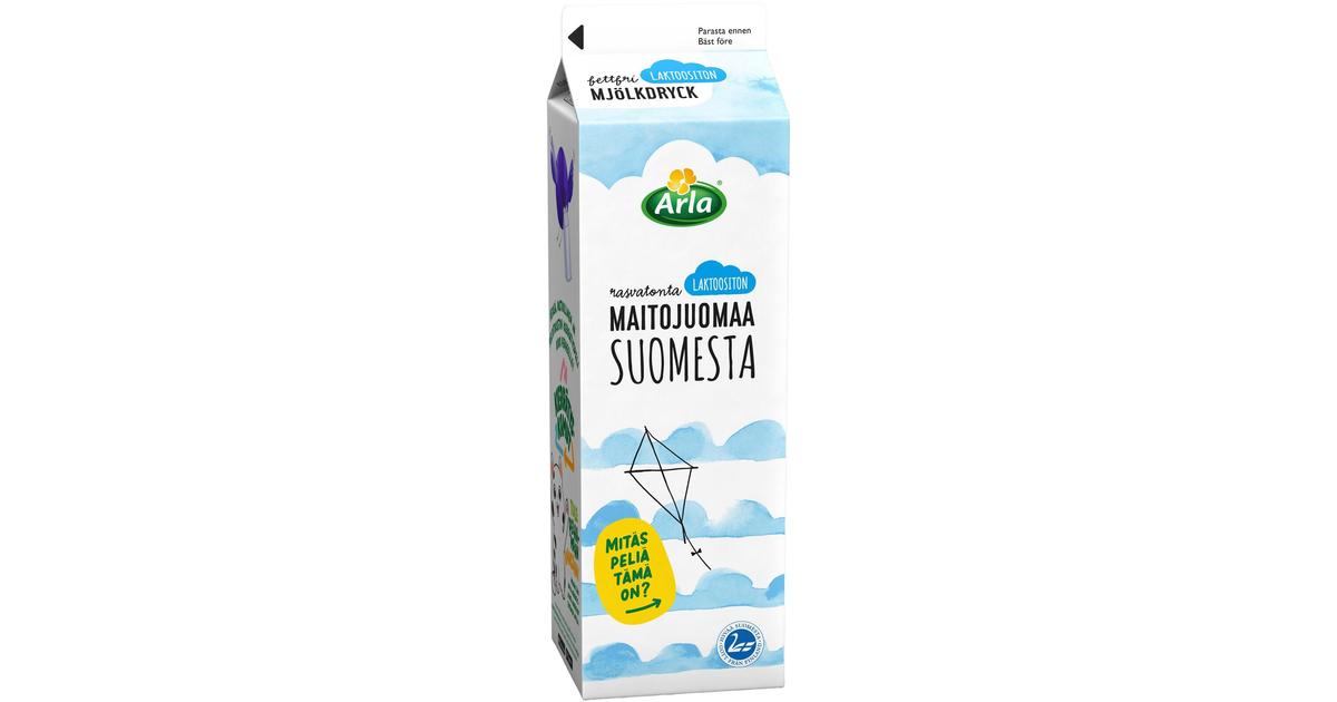 Arla Laktoositon rasvaton maitojuoma 1 L Suomi ESL | S-kaupat ruoan verkkokauppa