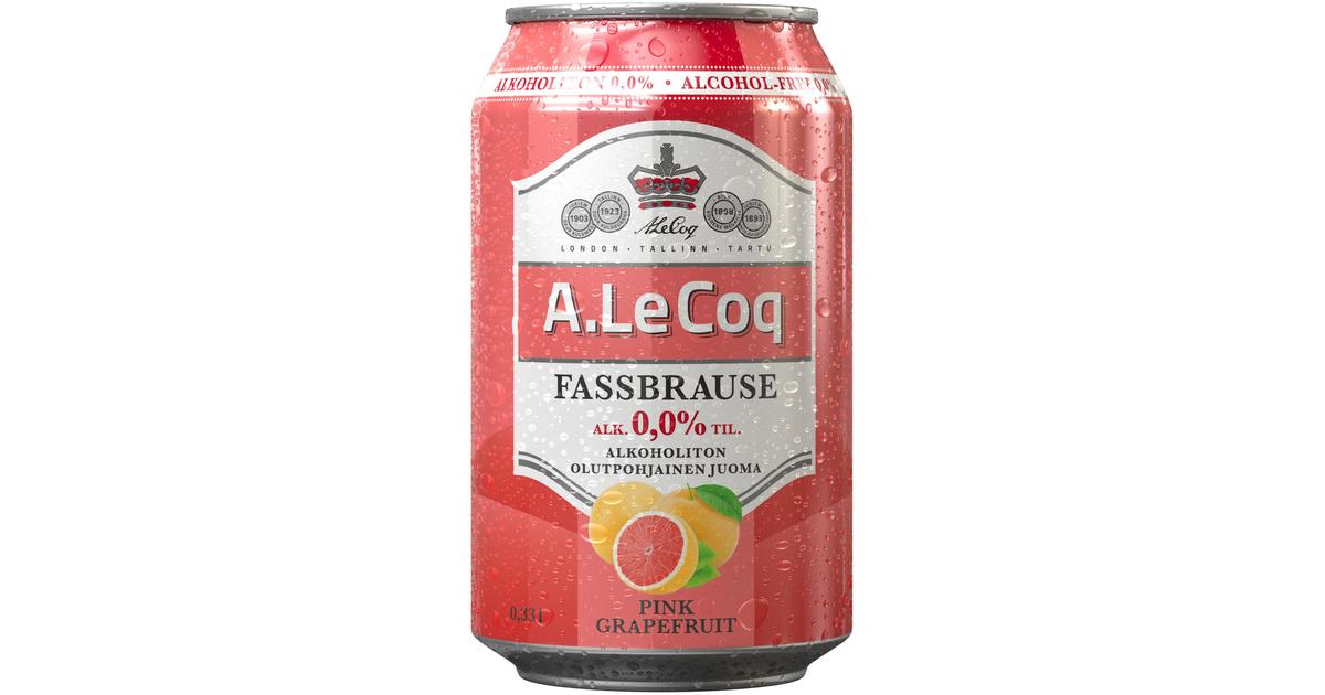 A. Le Coq Fassbrause Pink Grapefruit 0,0 % 0,33 l tlk | S-kaupat ruoan ...