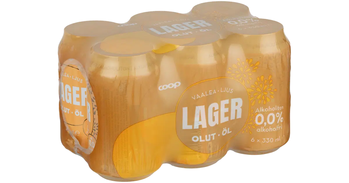 Coop alkoholiton lager 0,0% olut 6x0,33l tlk | S-kaupat ruoan verkkokauppa