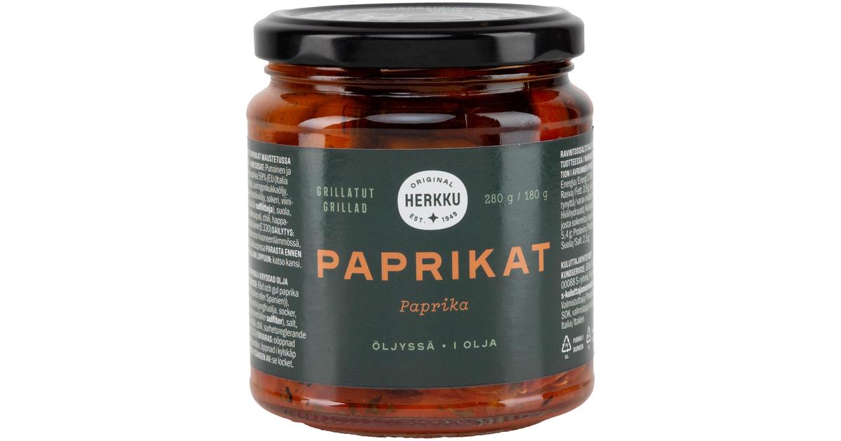 Herkku grillitud paprika 280/180g | Prisma | alati odavad hinnad, telli kaup otse koju