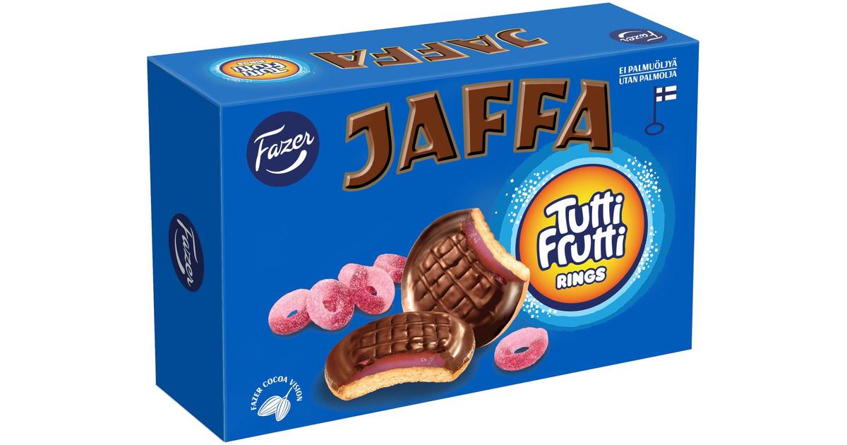 Fazer Jaffa Tutti Frutti Rings leivoskeksi 300 g | S-kaupat ruoan ...