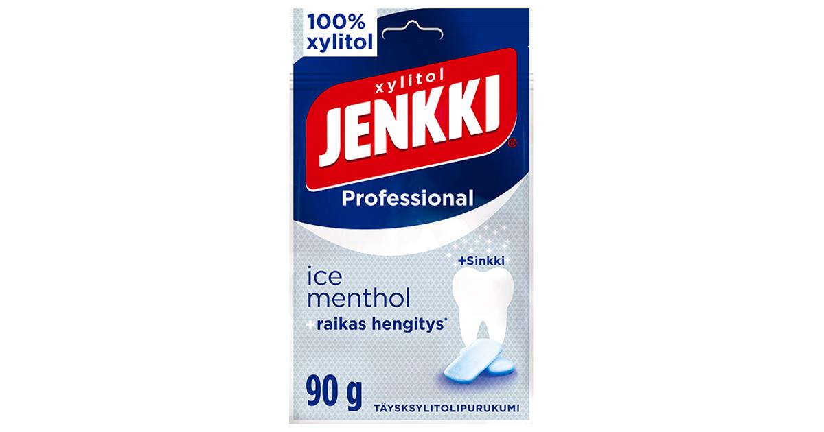 Jenkki Professional Ice Menthol +Sinkki täysksylitolipurukumi 90g | S ...