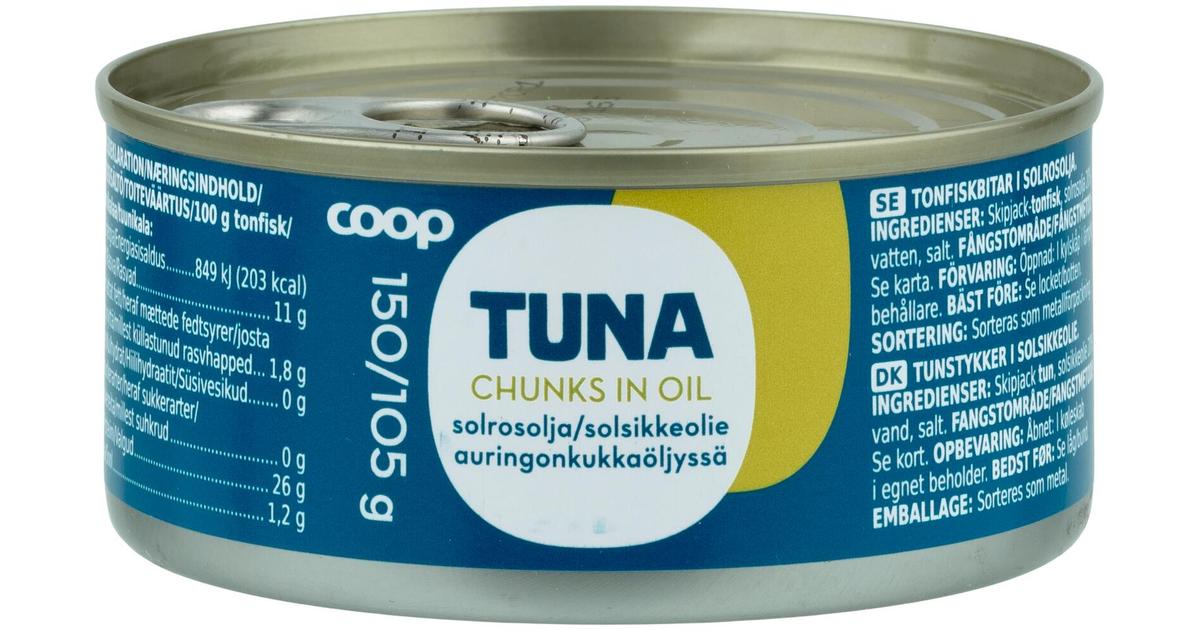 Coop tuunikalatükid päevalilleõlis 150/105g | Prisma | alati odavad hinnad, telli kaup otse koju