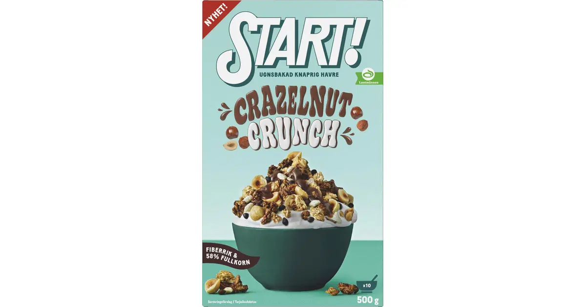 START! Crazelnut Crunch granola 500g | S-kaupat ruoan verkkokauppa