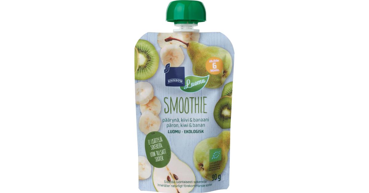 Rainbow smoothie päärynä, kiivi & banaani luomu 90 g 6 kk | S-kaupat ...