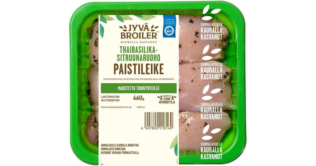 Jyväbroiler Broilerin Paistileike Thaibasilika-Sitruunaruoho 460g | S ...