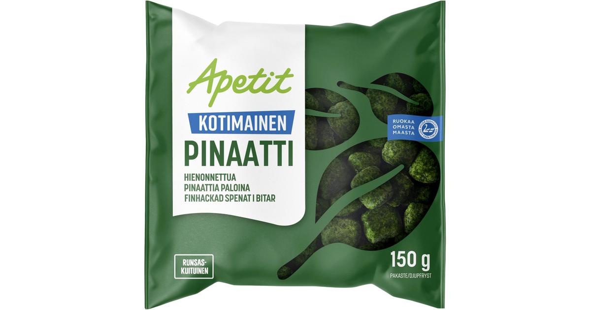 Apetit Kotimainen Hienonnettu pinaatti paloina pakaste 150g | S-kaupat ruoan verkkokauppa