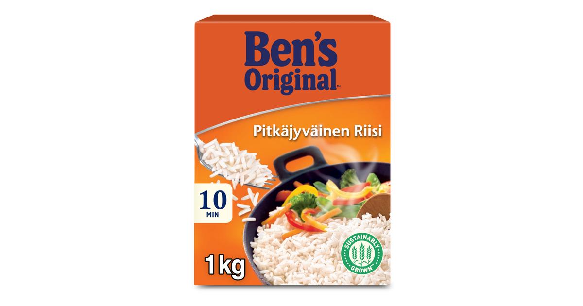 Ben's Original Pitkäjyväinen riisi 1kg | S-kaupat ruoan verkkokauppa Ben's Original Pitkäjyväinen riisi 1kg | S-kaupat ruoan verkkokauppa