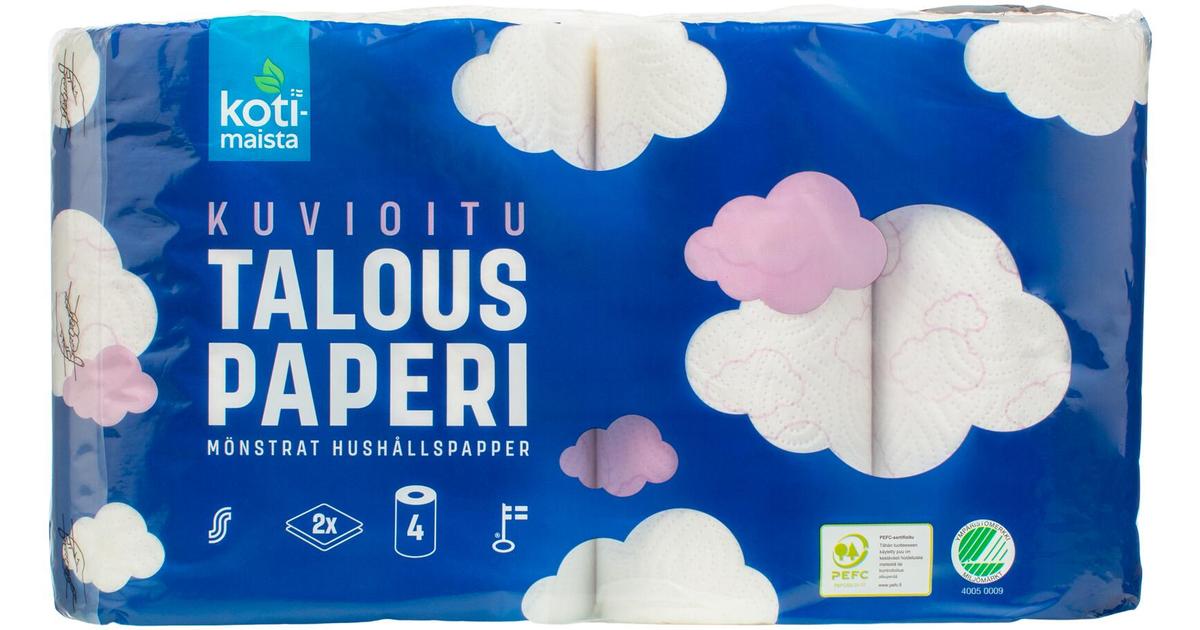 Kotimaista talouspaperi 4rl kuviollinen | S-kaupat ruoan verkkokauppa