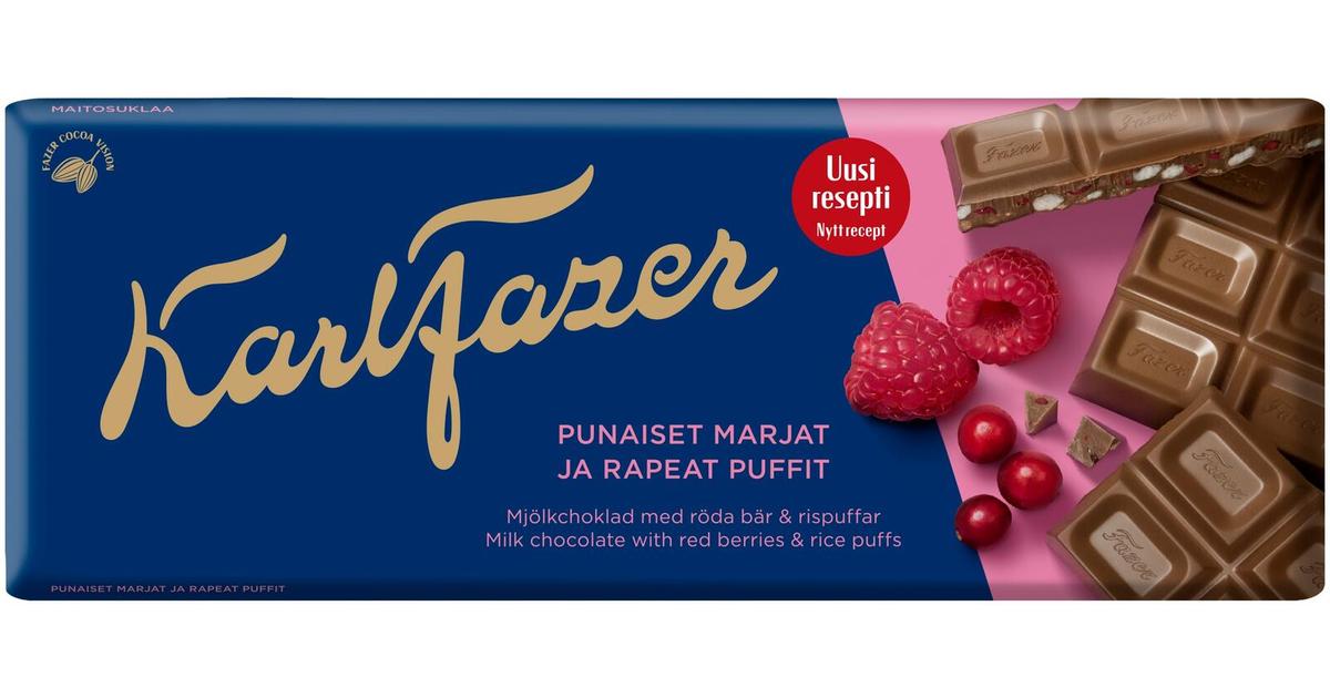 Karl Fazer punaiset marjat suklaalevy 180g | S-kaupat ruoan verkkokauppa