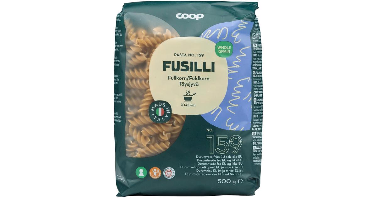 Coop Fusilli täysjyväpasta 500 g | S-kaupat ruoan verkkokauppa