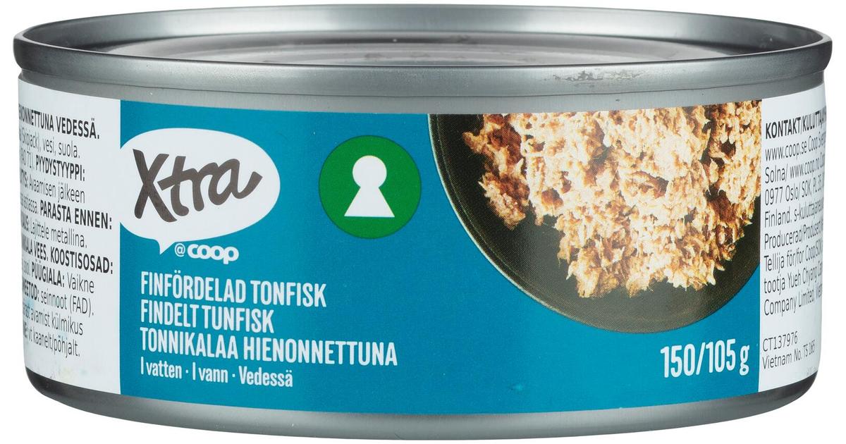 Xtra purustatud tuunikala vees 150/105 g | Prisma | alati odavad hinnad ...