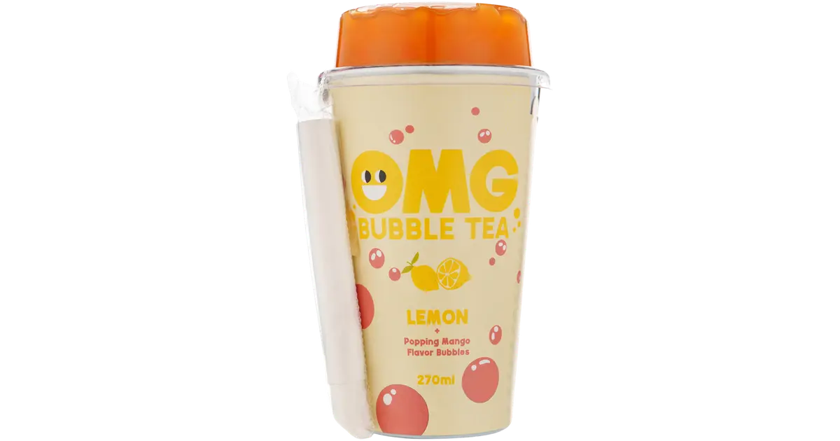 OMG Bubble tee lemon sitruunanmakuinen juoma yerba mate -uutteella ja ...