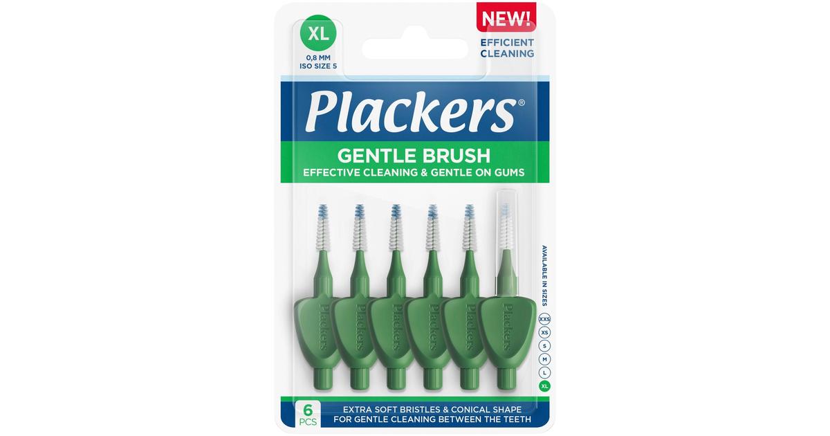 Plackers Gentle Brush Hammasväliharja XL 0,8mm 6 kpl | S-kaupat ruoan ...
