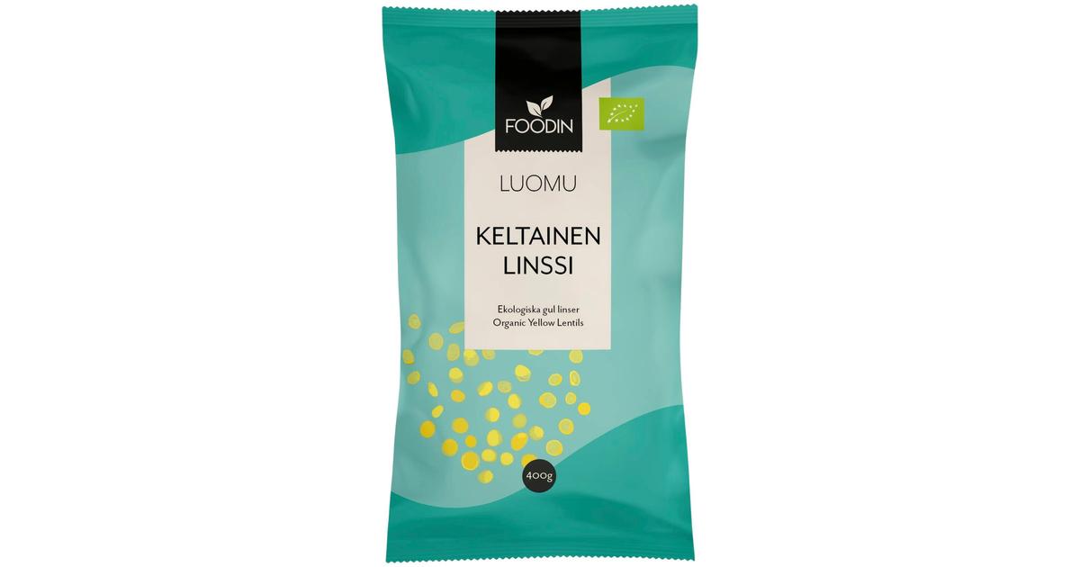 Foodin Keltainen linssi luomu 400g | S-kaupat ruoan verkkokauppa