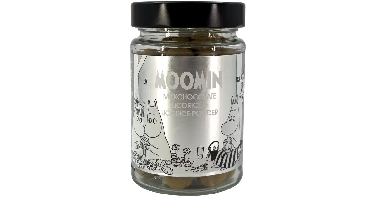 Moomin Licorice Milk Chocolate & Licorice Powder 170g | S-kaupat ruoan ...