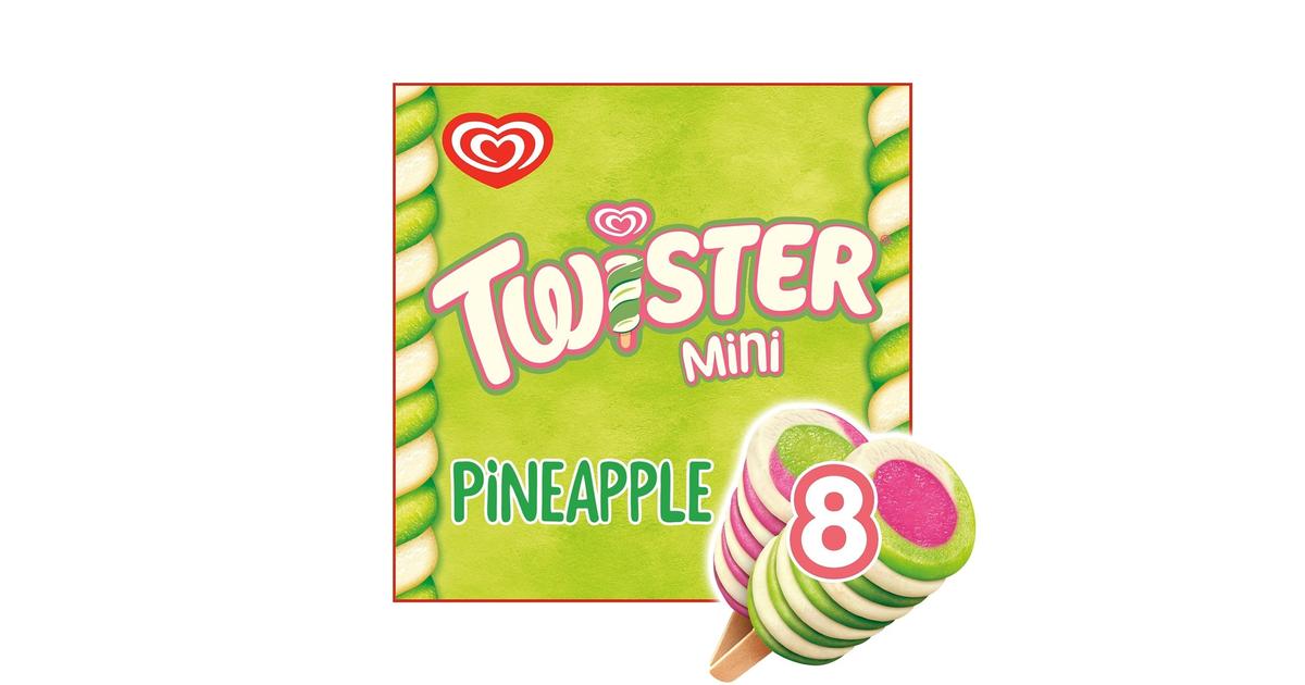 Twister Pineapple Mini Jäätelö Monipakkaus 400ml/312g 8 kpl | S-kaupat ...
