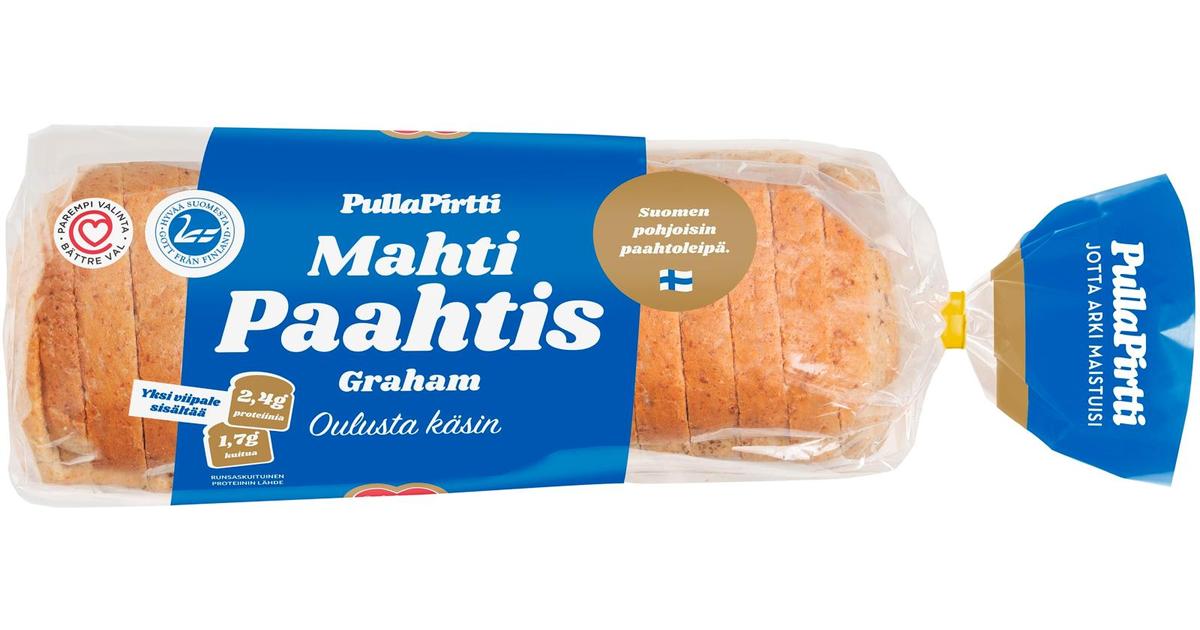 Pulla-Pirtti Mahti Paahtis Graham 430g laktoositon viipaloitu vehnäpaahtoleipä | S-kaupat ruoan ...