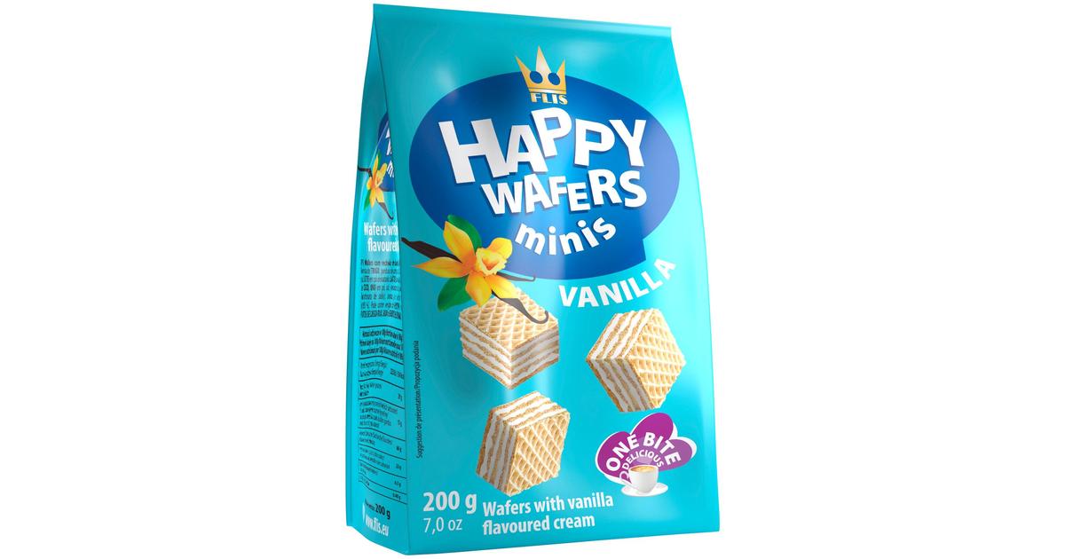Happy wafers minis vanilja 200g | S-kaupat ruoan verkkokauppa