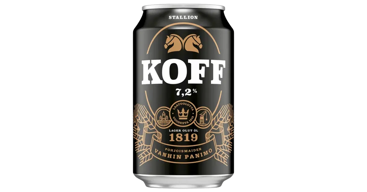Koff Stallion Lager olut 7,2 % tölkki 0,33 L | S-kaupat ruoan verkkokauppa