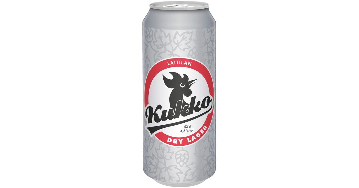 Laitilan Kukko Dry Lager 4,5 til-% 0,5L olut | S-kaupat ruoan verkkokauppa
