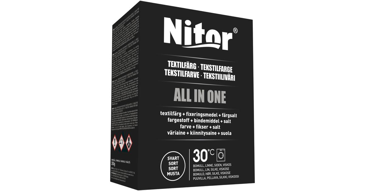 Nitor Tekstiiliväri All in one 350g musta | S-kaupat ruoan verkkokauppa