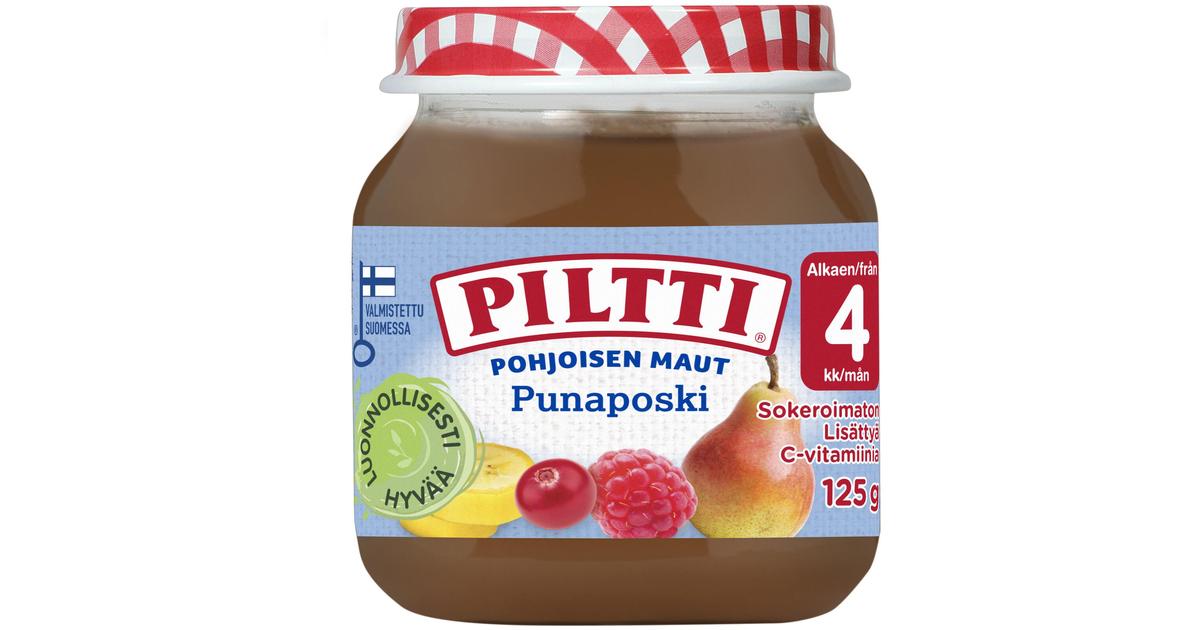PILTTI 125g Pohjoisen maut Punaposki marja- ja hedelmäsose 4kk | S ...