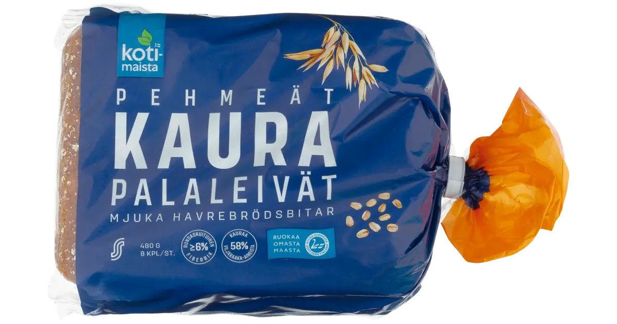Kotimaista Pehmeät kaurapalaleivät 480g 8 kpl | S-kaupat ruoan verkkokauppa