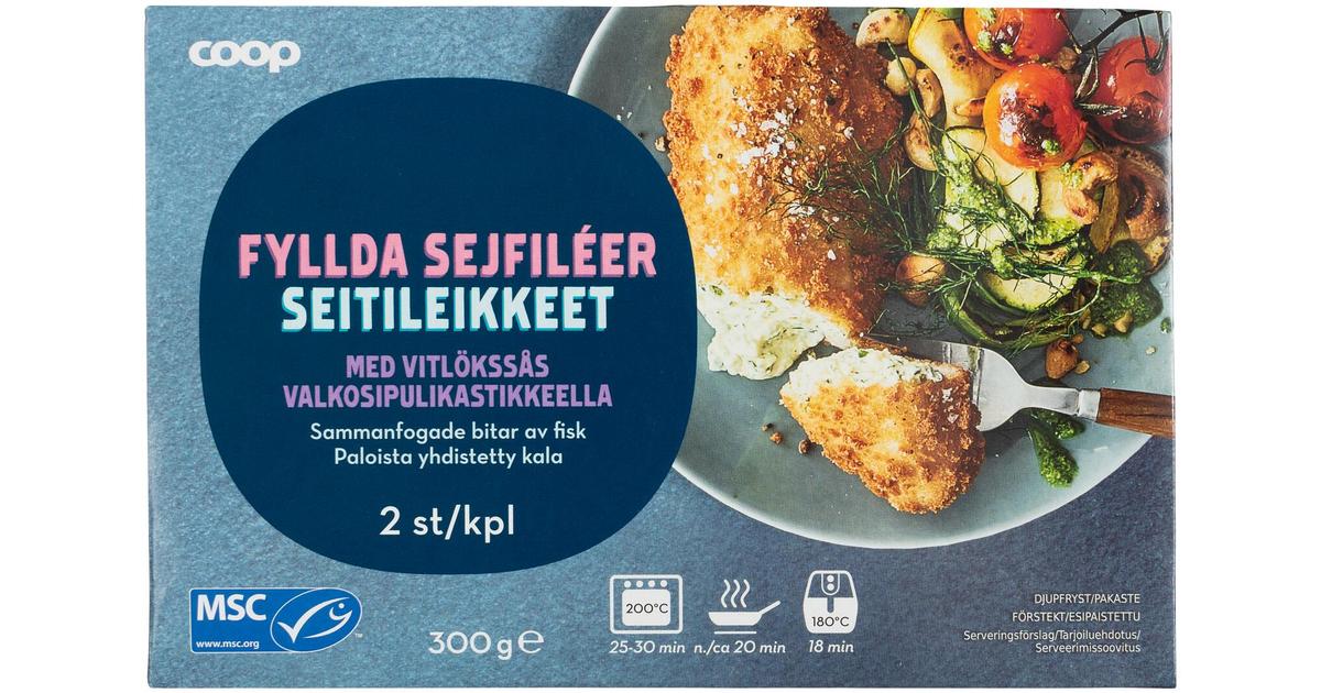 Coop seitileikkeet valkosipulikastikkeella MSC 300 g pakaste | S-kaupat ruoan verkkokauppa