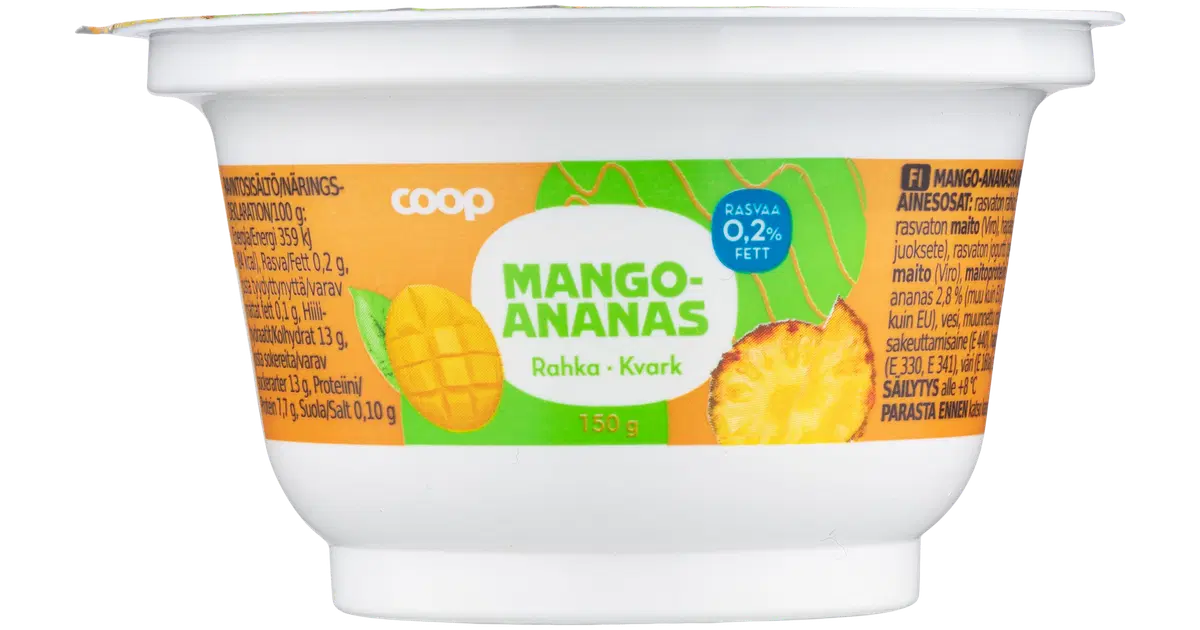 Coop mango-ananasrahka 0,2 % 150 g | S-kaupat ruoan verkkokauppa