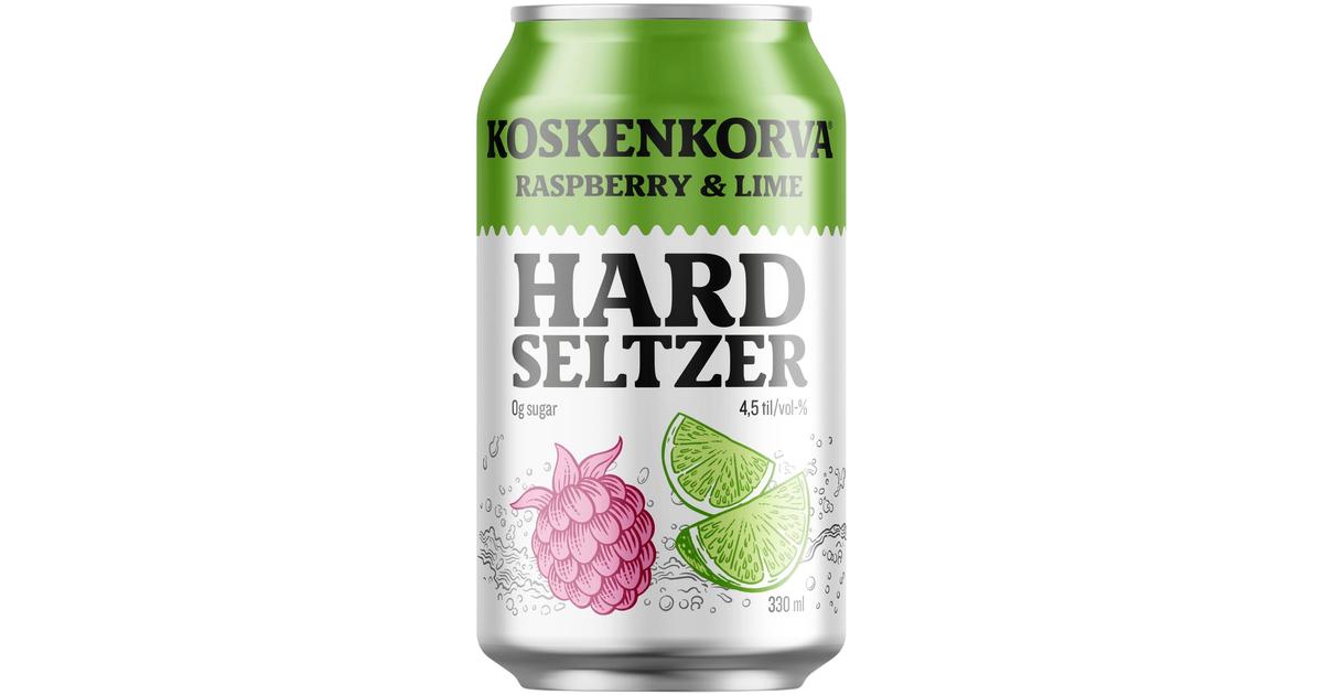 Koskenkorva Hard Seltzer Raspberry-Lime 4,5% 33cl CAN | S-kaupat ruoan ...