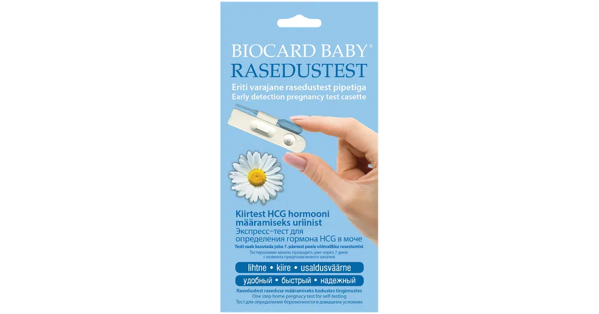Biocard Rasedustest | Prisma | alati odavad hinnad, telli kaup otse koju